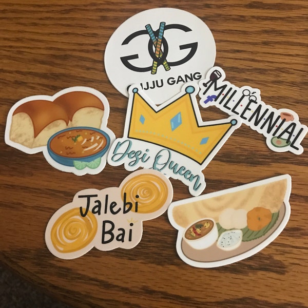 Desi Indian Sticker Set: South Asian Stickers, Laptop Decals - Etsy