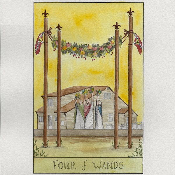 Hand-embroidered Ceremonial Cloth. Linen Tea Runner. Wiccan Altar Cloth ...