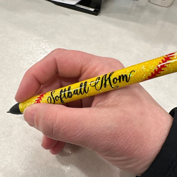 Glitter Pen, Glitter Pens, Softball Gift, Softball Mom, Custom Pens ...