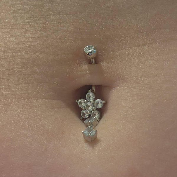 14G Sterling Silver Heart Belly Button Clicker - S925 10mm Navel Belly ...