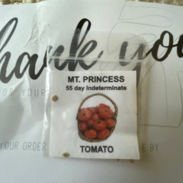 Heirloom Tomato- MOUNTAIN PRINCESS- 45 to 68 Day -red -determinate - 25 ...
