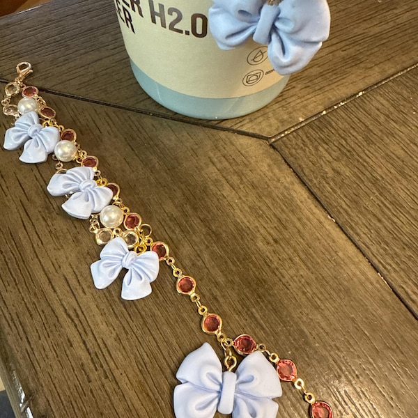 Charm Sets for LSF Stanley | Gold Chain and Gemstone, Bows, and Flowers ...