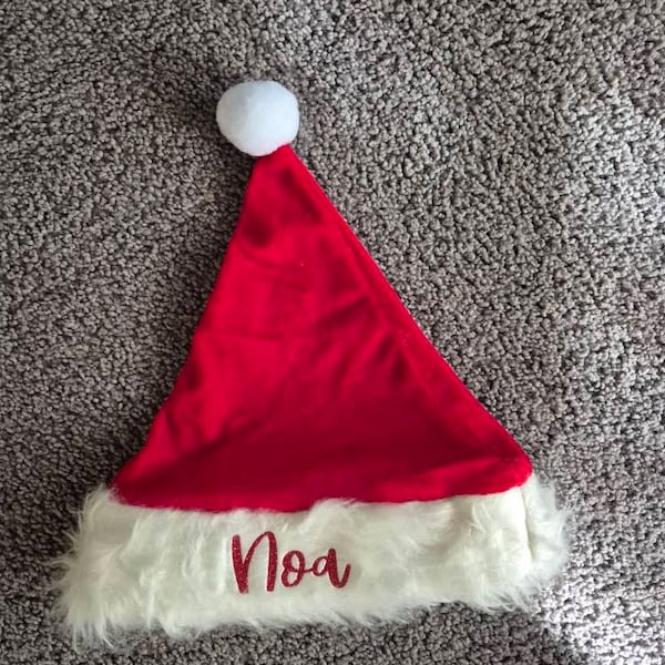 Personalised Santa Hat Matching Hats Christmas Parties Christmas Hat ...