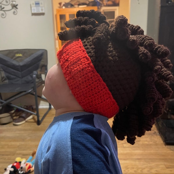 Football Inspired Hats/crochet Hats/mahomes Mohawk/ Kansas City ...