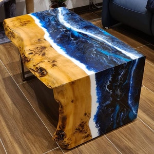 Waterfall Epoxy Coffee Table Waterfall Resin Epoxy Table - Etsy