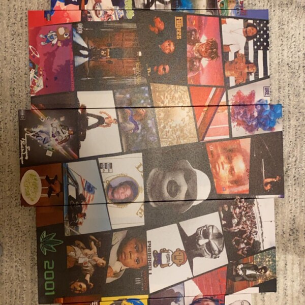 FRAMED HIP HOP Wall Art Rap Canvas Album Cover Collage Musician Gift ...