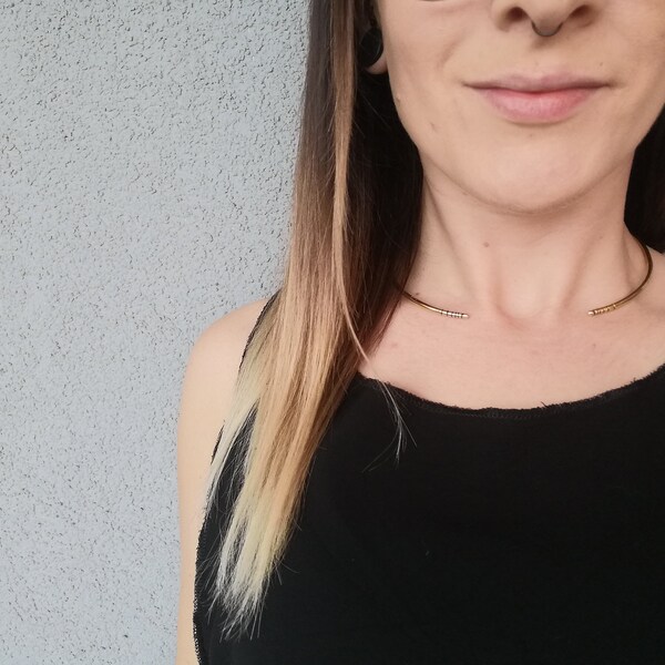 Neck Bangle / Cuff / Metal Choker / Necklace - Etsy