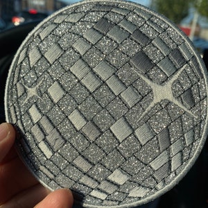 Disco Ball Embroidered Patch Backpack Patch Messenger Bag - Etsy