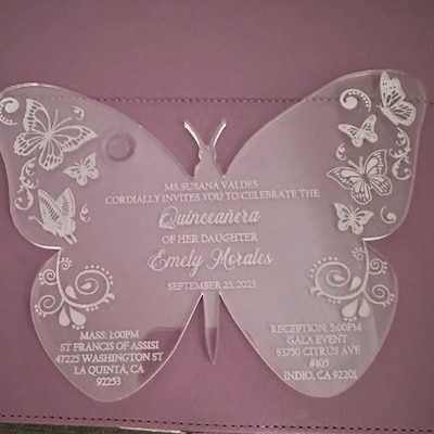 Quinceañera Menu Acrylic, Wedding Menu, Bar Menu, Clear Acrylic Menu ...