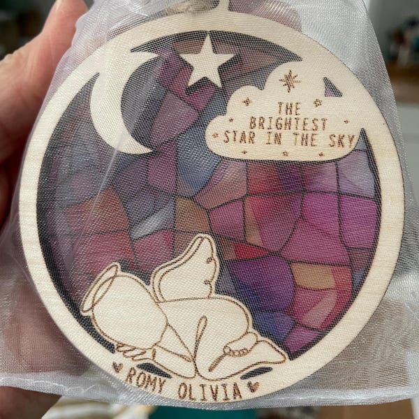 Mum in Loving Memory Christmas Tree Topper Angel Star, Memorial Tree ...