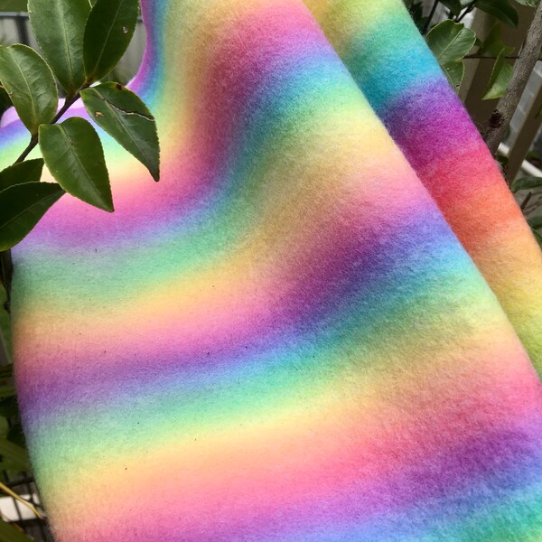 Rainbow Wool Felt, Gorgeous Narrow Colour Lines or Dappled Patterns, 15 ...