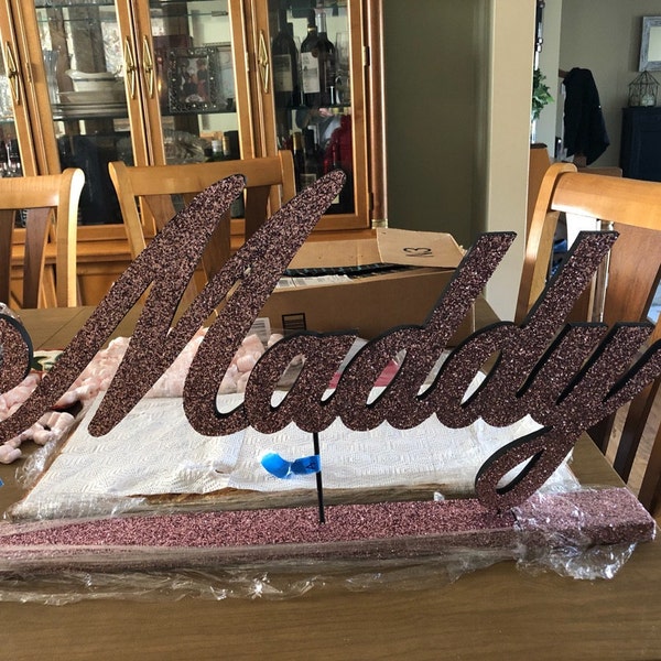 Glitter Name Large-custom Wood Name, Nursery, Birthday, Centerpiece - Etsy