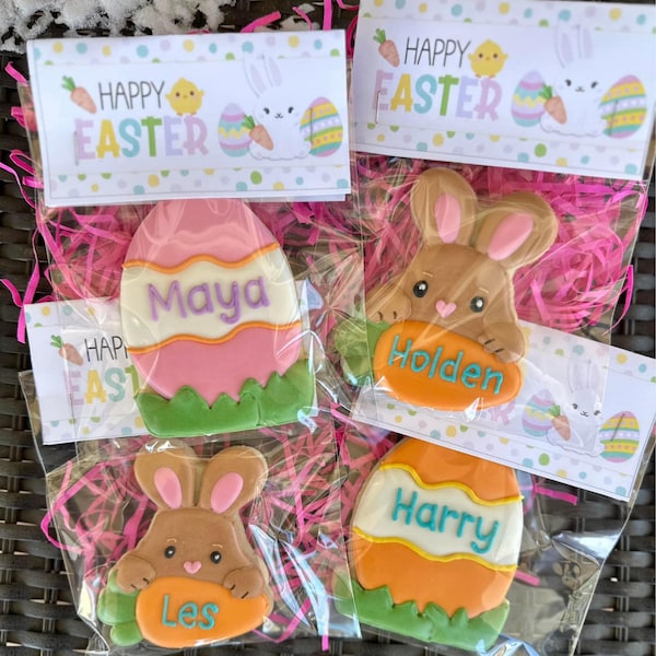 Easter Treat Bag Topper, Easter Cookie Bag TOPPERS, Treat Bag Topper ...