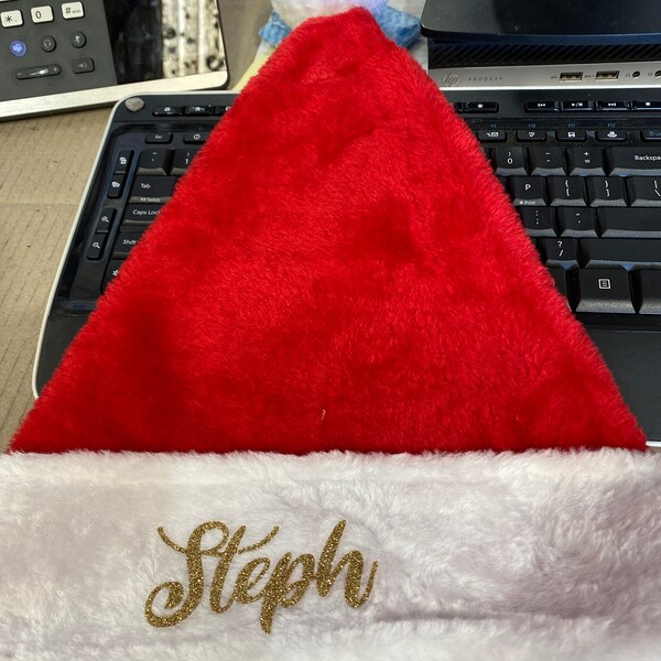 Personalised Santa Hat | Matching Hats | Christmas Parties | Christmas ...