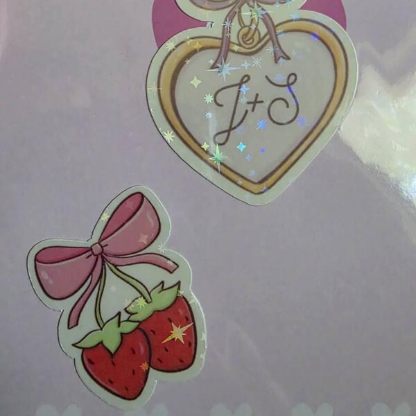 Custom Initial Heart Locket Waterproof Sticker-unique Gift ...