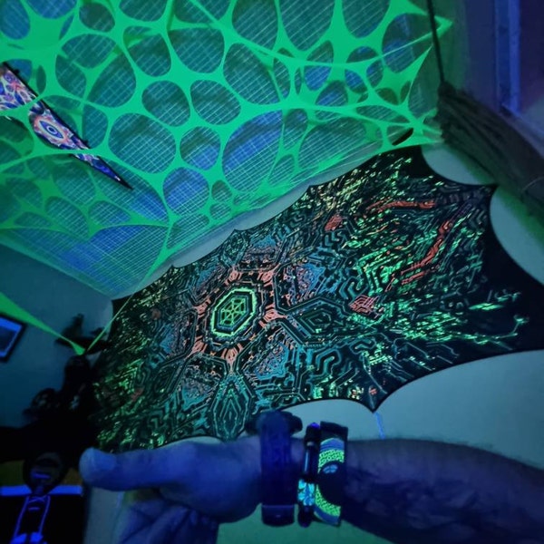 Antithesis Black Rubber Spike Choker (UV Reactive, Necklace, Artwear ...