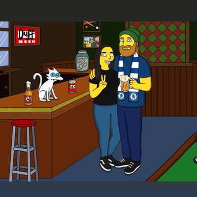 Custom Simpsons Pet Portrait Custom Edits Add a Cartoonized - Etsy