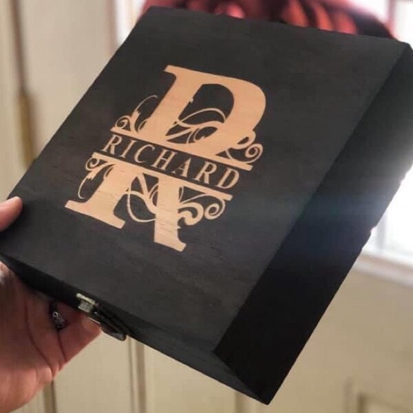 Rustic Cigar Box, Groomsmen Cigar Box, Best Man Gift, Wooden Cigar Box ...