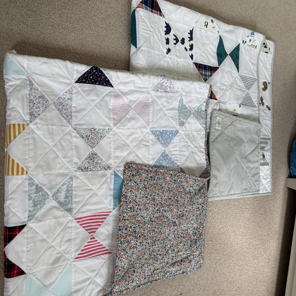 Ombre Puff Memory Quilt Grief Blanket - Memory Throw Made From a Loved ...