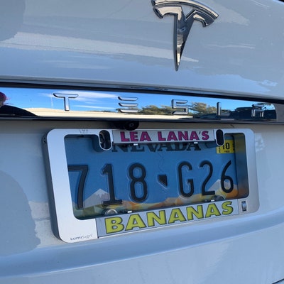 Custom Illuminated License Plate Frame by Lumisign No Wires, Battery ...