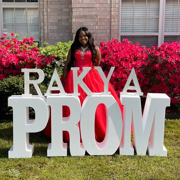 30" Tall Large Prom Table Base Foam Letters | 8” Deep Letters | Party ...
