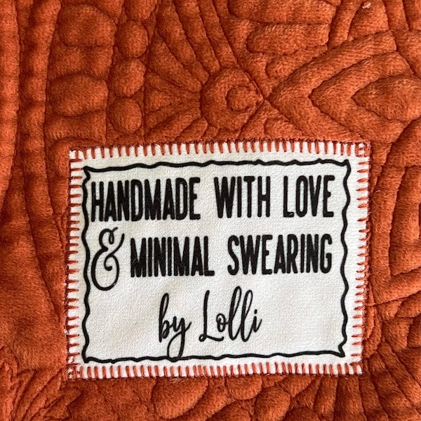 Funny Quilt Labels in Cotton or Polyester and Personalized With Your ...