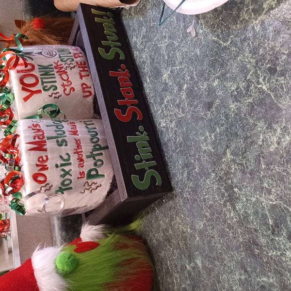 Grinch Embroidered Toilet Paper, Christmas Toilet Paper Gift - Etsy