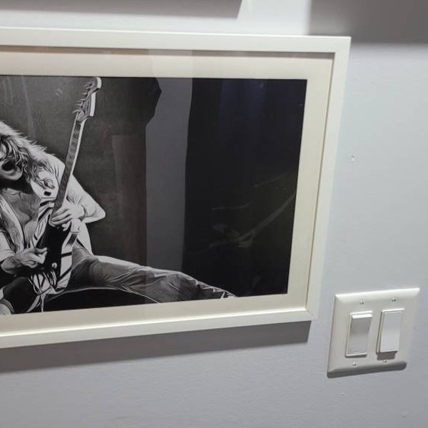 Randy Rhoads Art Real Cotton Canvas Print. Frame Ready for Dorm, Office ...
