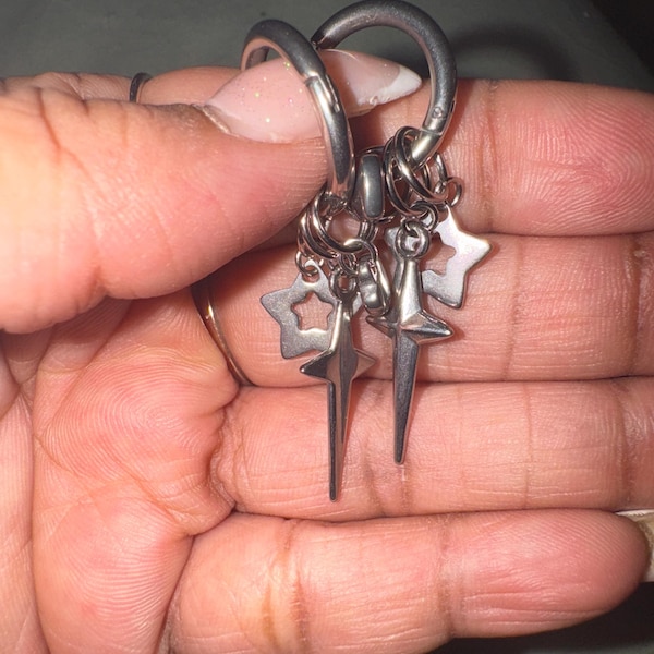 Stainless Steel Multi Chain Earrings| Mismatched Earrings | Grunge Punk ...