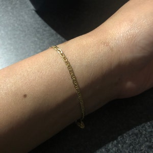 14K WHITE GOLD ANKLET 2.0MM Wide Double Curb Link 10 Inch | Etsy