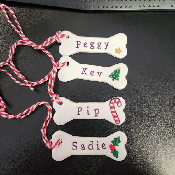 Dog Bone Personalised Clay Decorations - Pets, Personalised, Handmade ...