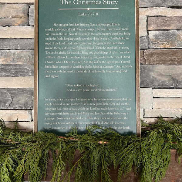 The Christmas Story Sign Christmas Wood Sign Holiday Signs Book Page ...