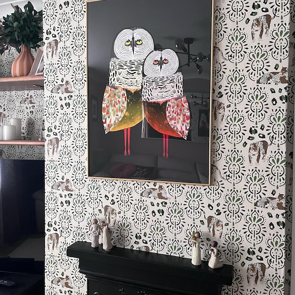 Magical Owls Art Print: Whimsical Home Decor, Gift for Bedroom, Kitchen ...