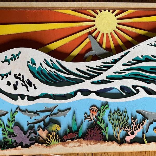 Ocean Scene, Undersea, Layered SVG, Cutting File - Etsy