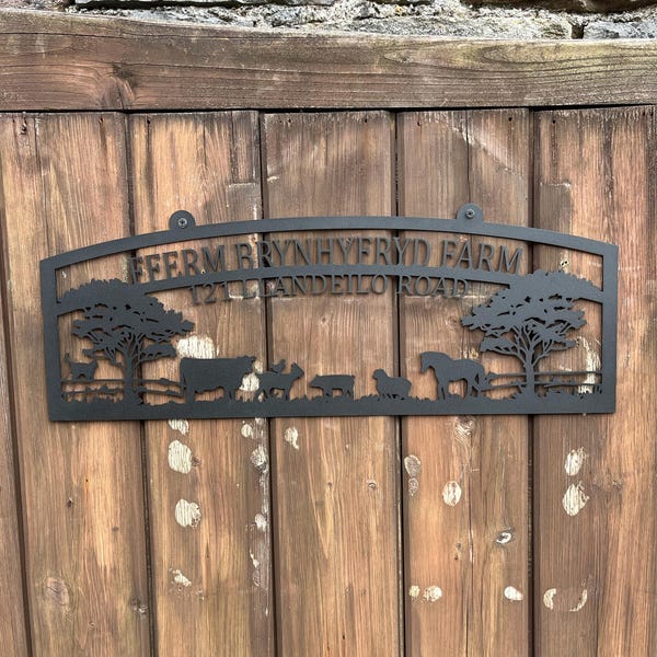 Personalized Farmhouse Sign,metal Farm Sign,custom Metal Farm Name Sign ...