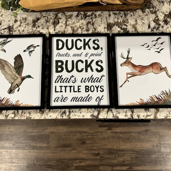 Hunting Nursery Prints, Baby Boy Nursery Decor, Duck Hunting Nursery ...
