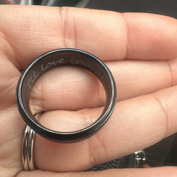 Guitar String Ring, Whiskey Barrel Wood Band, Tungsten Men Wedding Ring ...