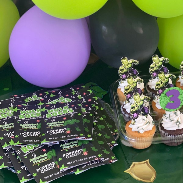 Hulk Custom Pop Rocks Candy, Printed and Shipped! Custom Pop Rocks ...