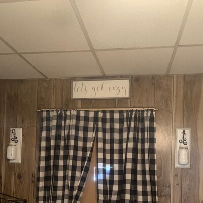 Lets Get Cozy Sign Framed Wood Sign Rustic Wall Decor Framed Sign ...