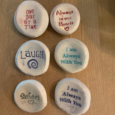 YOUR CHOICE Worry Stones Choose From Over 100 Inspirational Words or ...