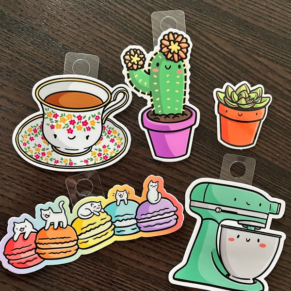 Flower Teacup Vinyl Sticker | Waterproof Sticker | Tea Drinking Sticker ...