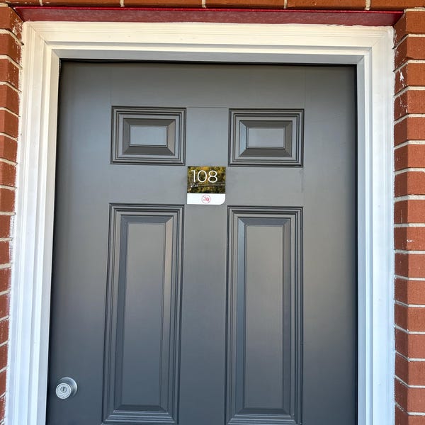 Bsign - Modern House Number Plaque - Metal Address Sign - Stainless ...