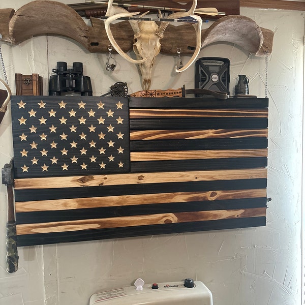 Floating Shelf With Hidden Gun Storage and Personalized Key! Gun ...