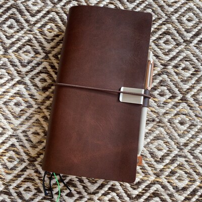 Leather Travelers Notebook Cover With Wallet Insert Regular Standard ...