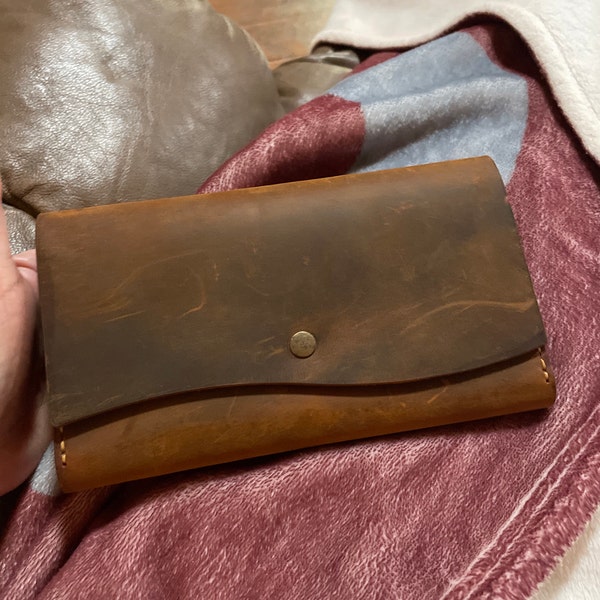 Personalized Women’s Wallet, Distressed Leather Wallet for Women ...