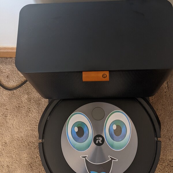 Happy Face Funny Sticker for Robot Vacuum Cleaner Deboot, Roomba ...