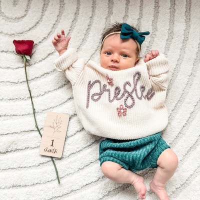 Archie Baby Boy With Blue Eyes and Cognac Romper and Hat - Etsy