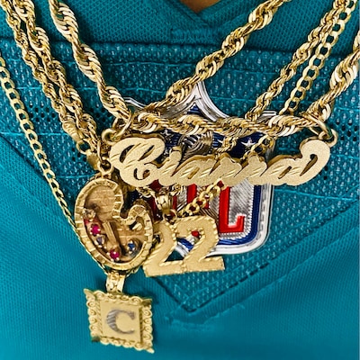 14K, 10K Solid Gold Personalized Custom Name Pendant With Diamond Cut ...