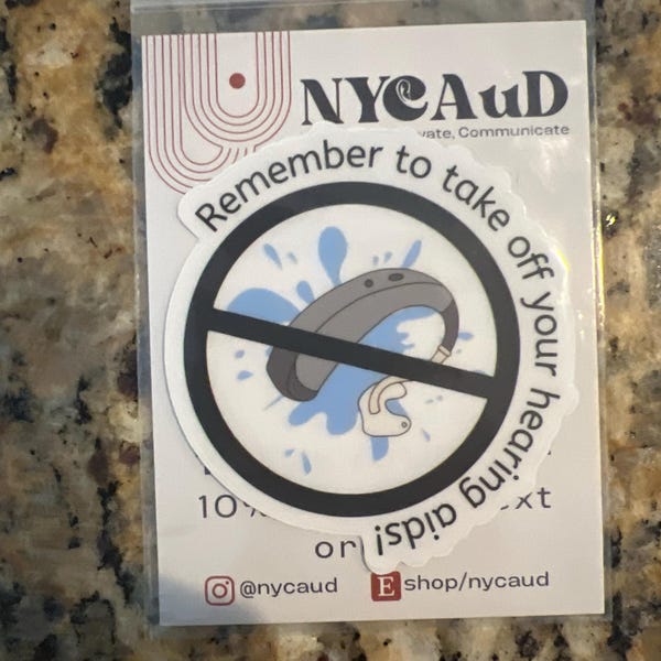 Hearing Aid Shower Reminder Sticker | Audiology | Ear Nose and Throat ...