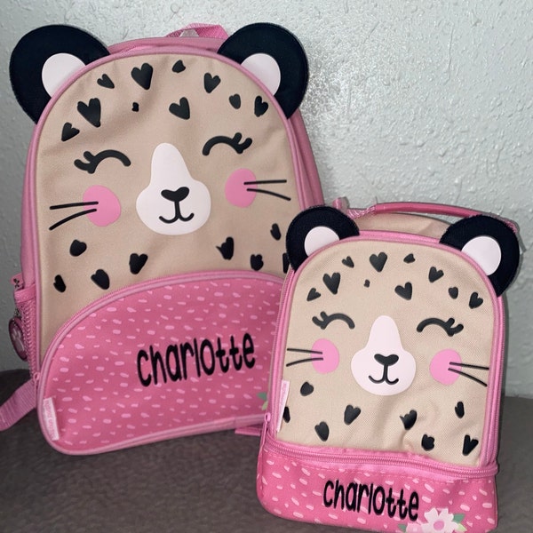 Children's Backpack and Lunchpal Set With Embroidery Personalization - Etsy